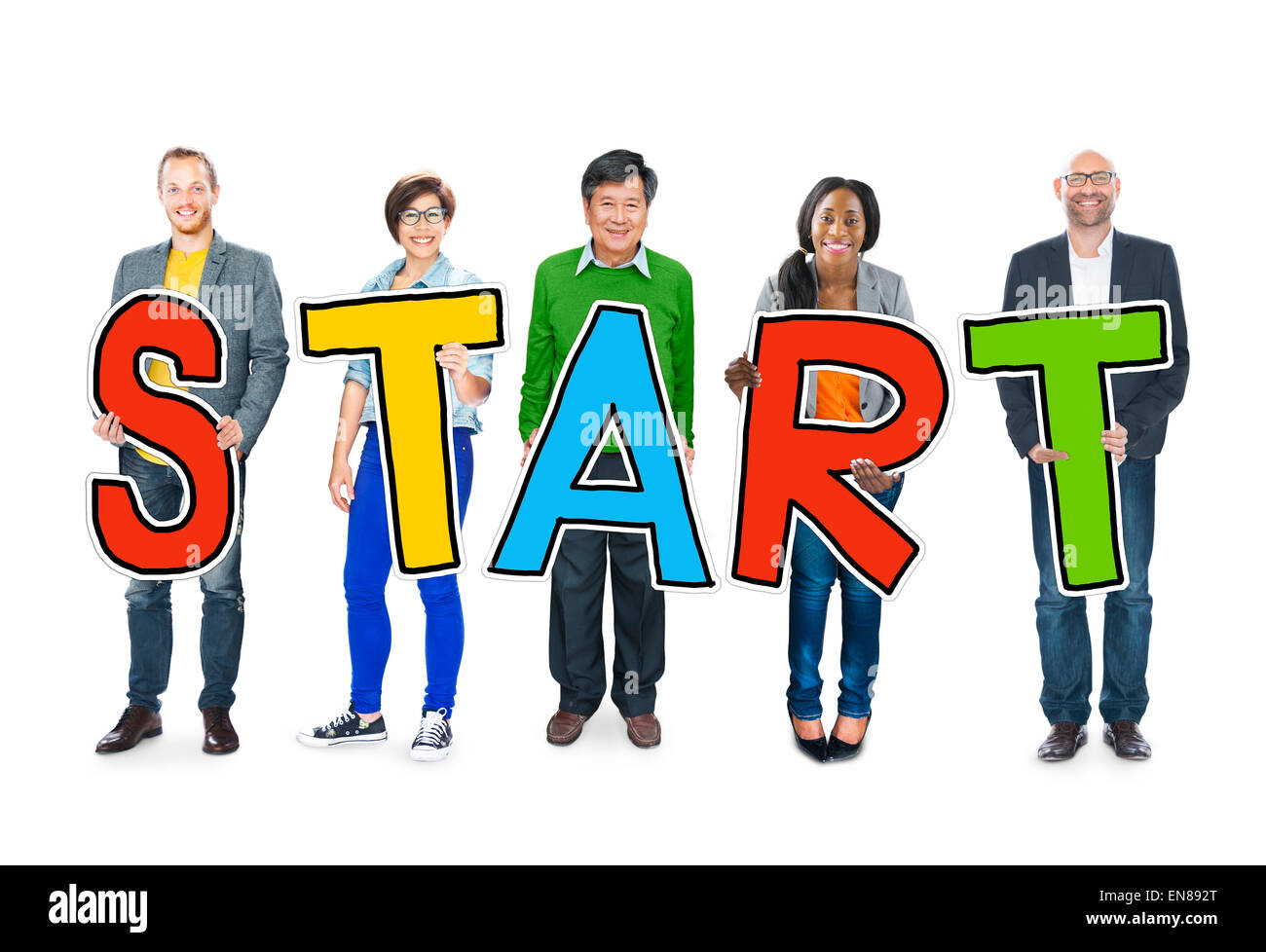 Smiling startup Cut Out Stock Images & Pictures - Alamy
