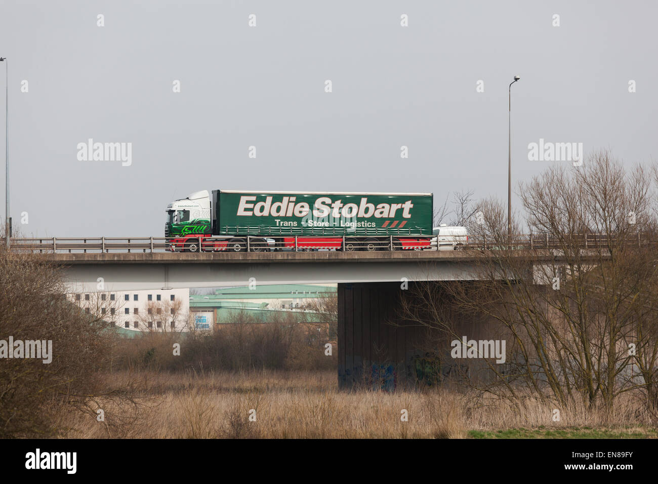 Eddie Stobart iconic UK transport company. Truck travelling in the UK ...