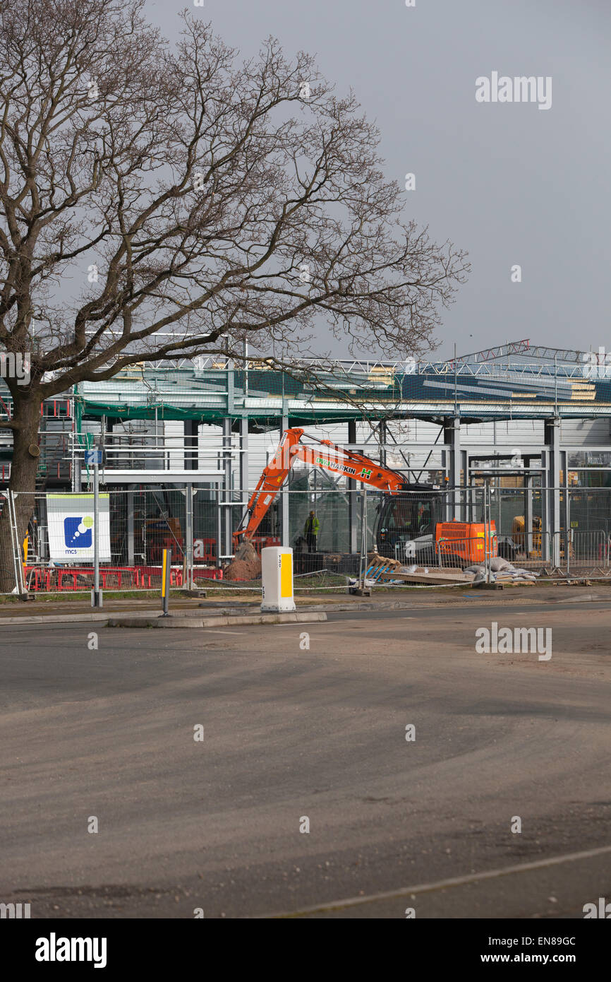 New industrial/retail units under construction in the Midlands UK Stock ...