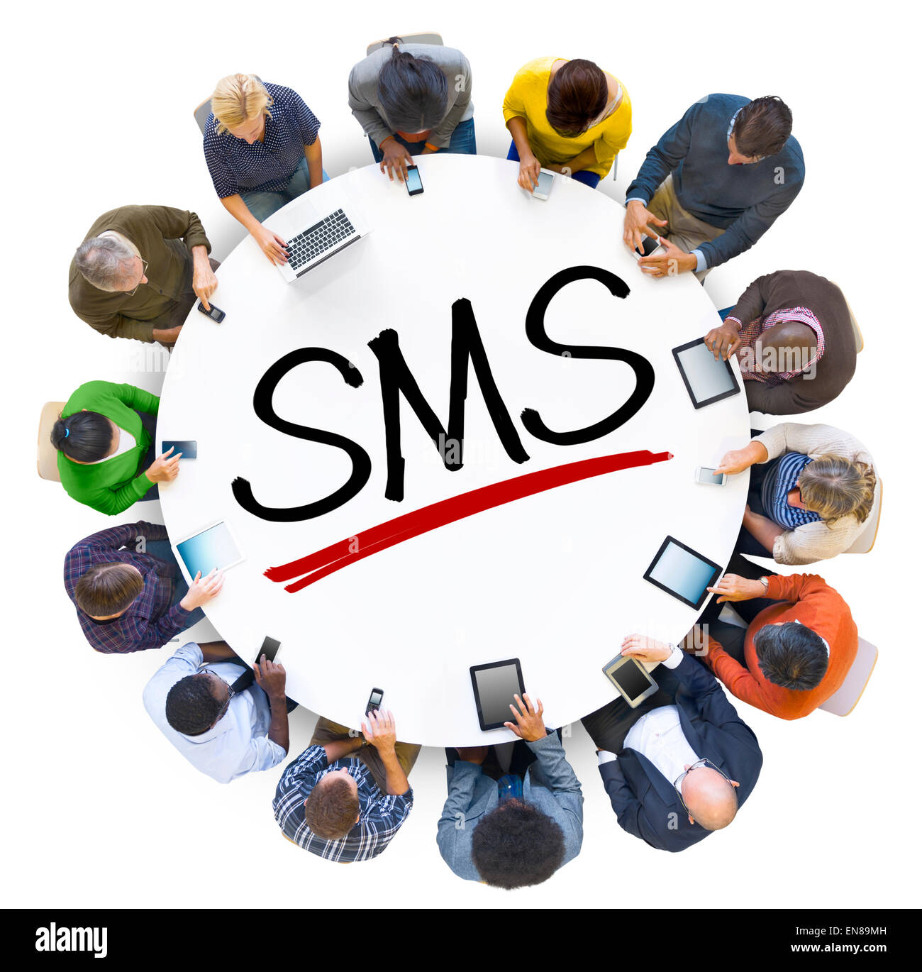 People texting group Cut Out Stock Images & Pictures - Alamy