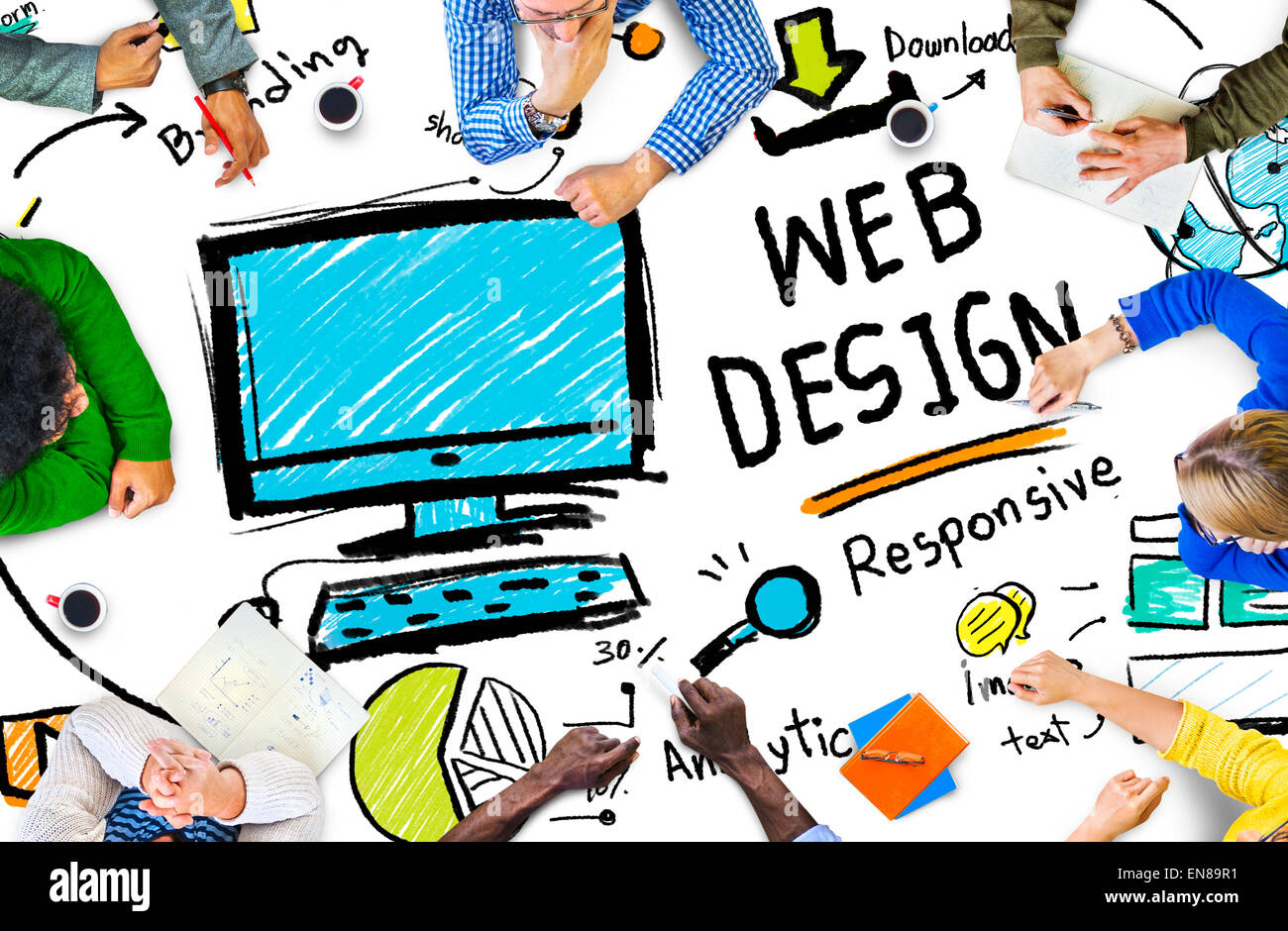 Content Creativity Digital Graphic Layout Webdesign Webpage Concept ...