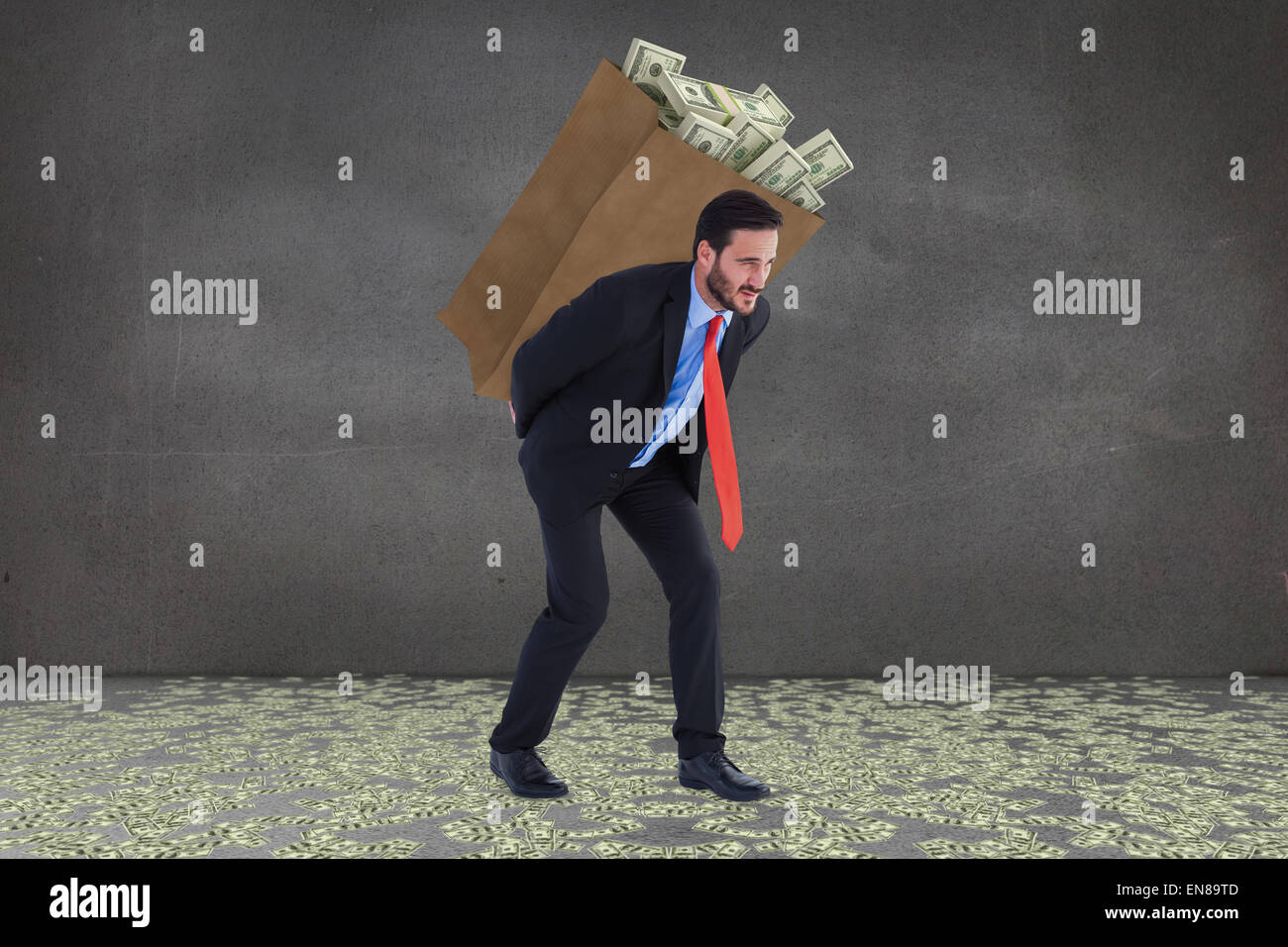 Man carrying bag money hi-res stock photography and images - Alamy