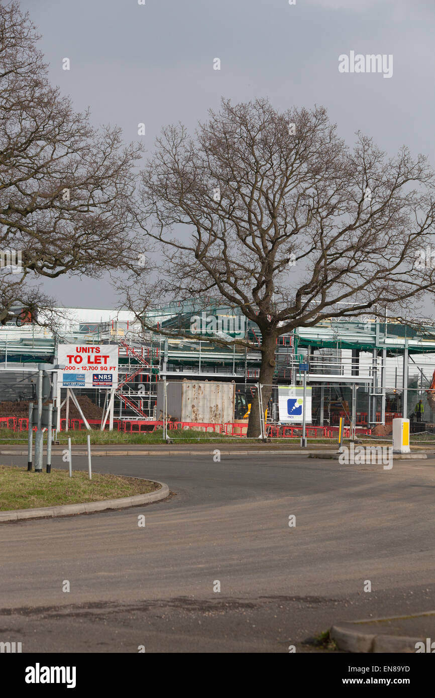 New industrial/retail units under construction in the Midlands UK Stock ...