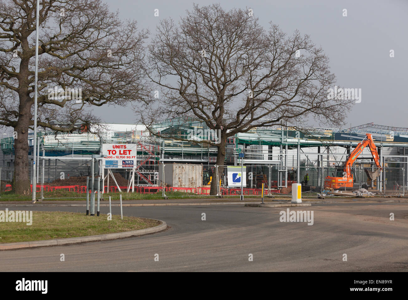 New industrial/retail units under construction in the Midlands UK Stock ...