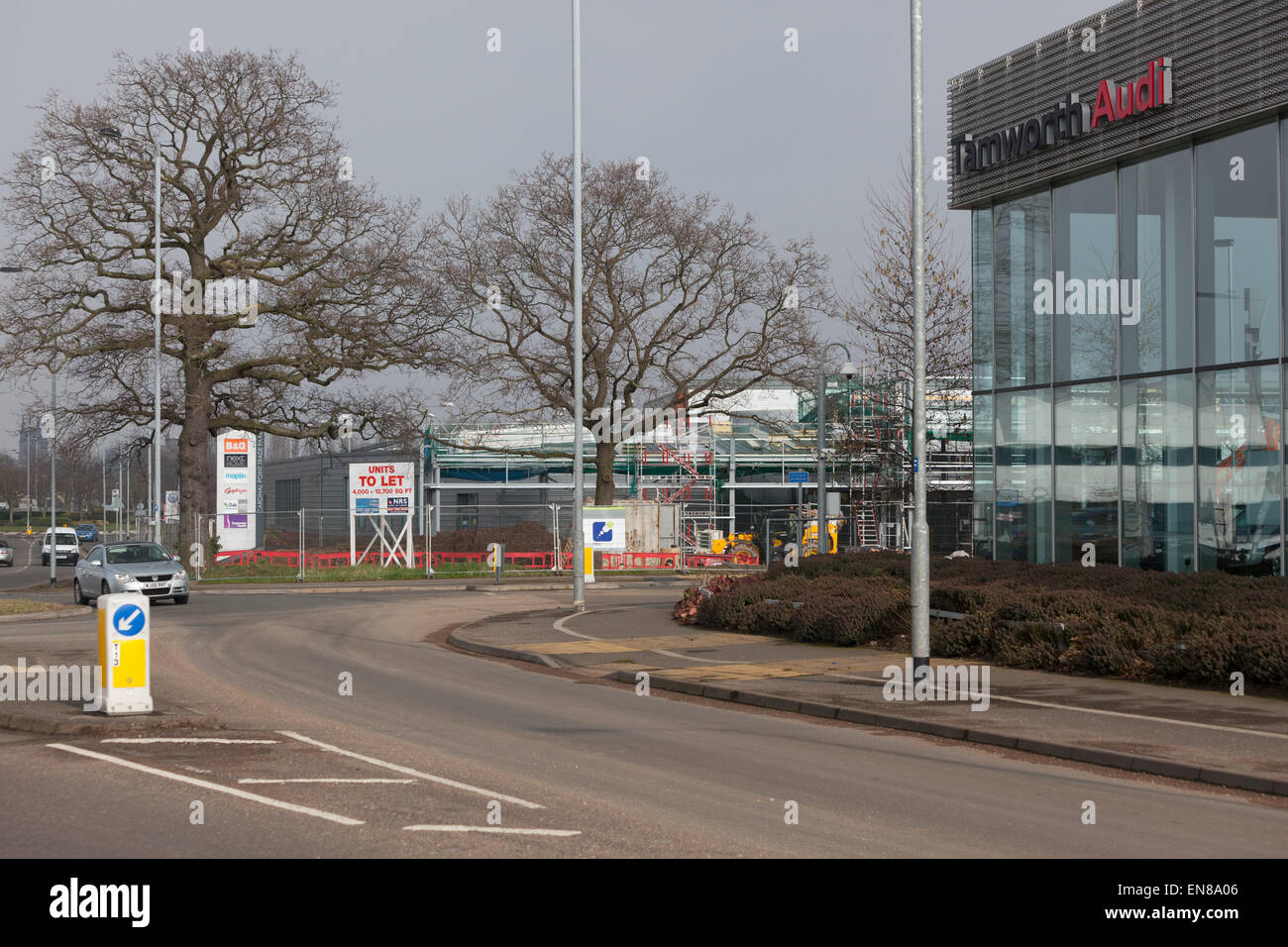 New industrial/retail units under construction in the Midlands UK Stock ...
