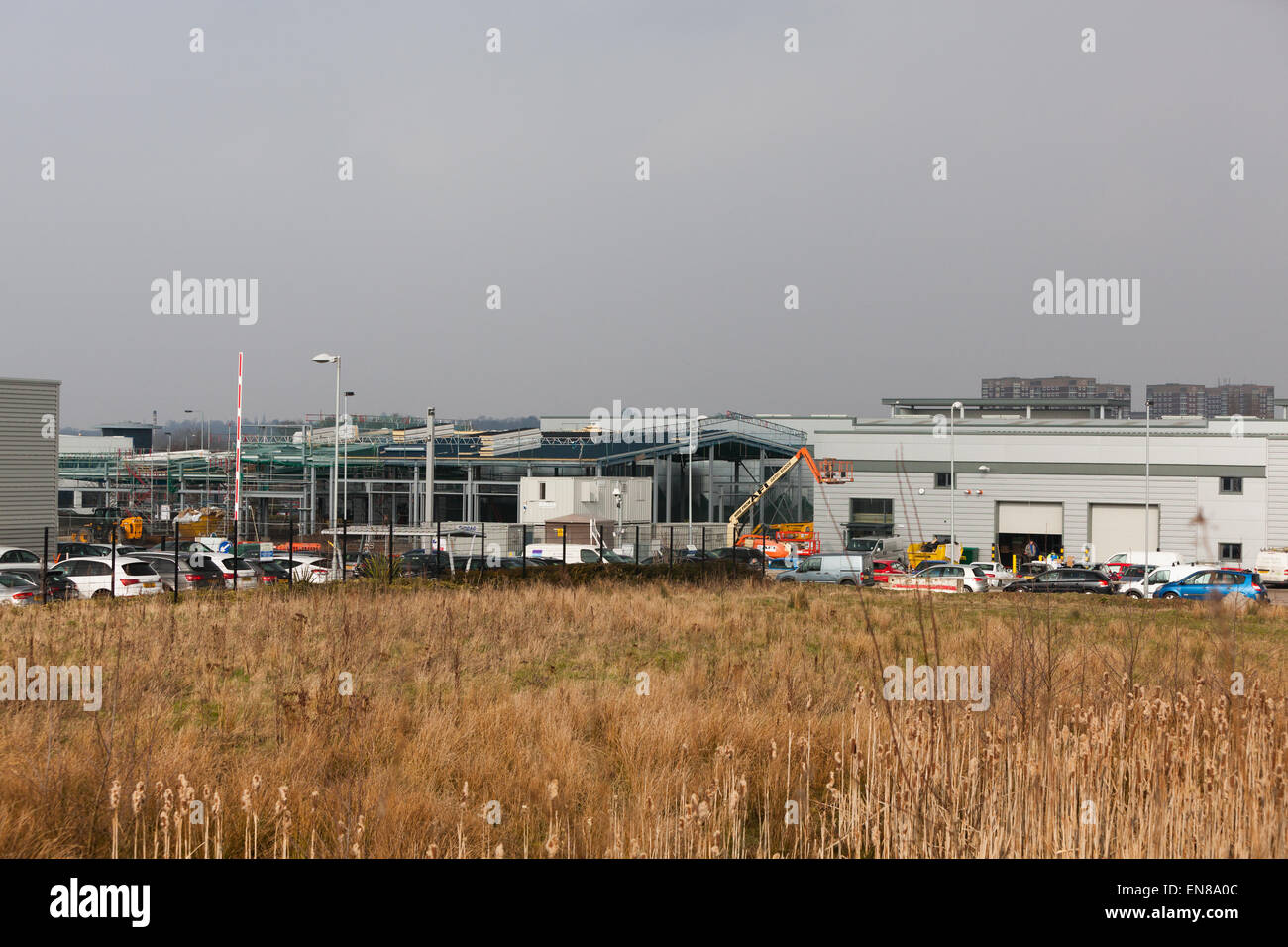 New industrial/retail units under construction in the Midlands UK Stock ...