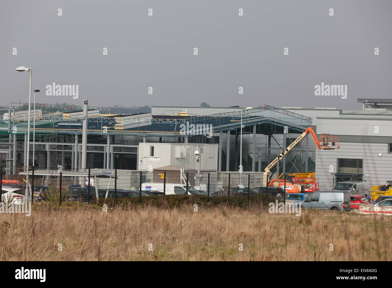 New industrial/retail units under construction in the Midlands UK Stock ...