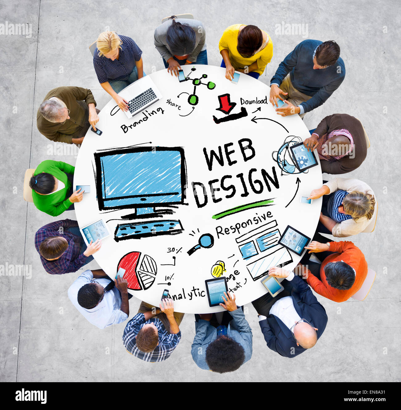 Content Creativity Digital Graphic Layout Webdesign Webpage Concept ...