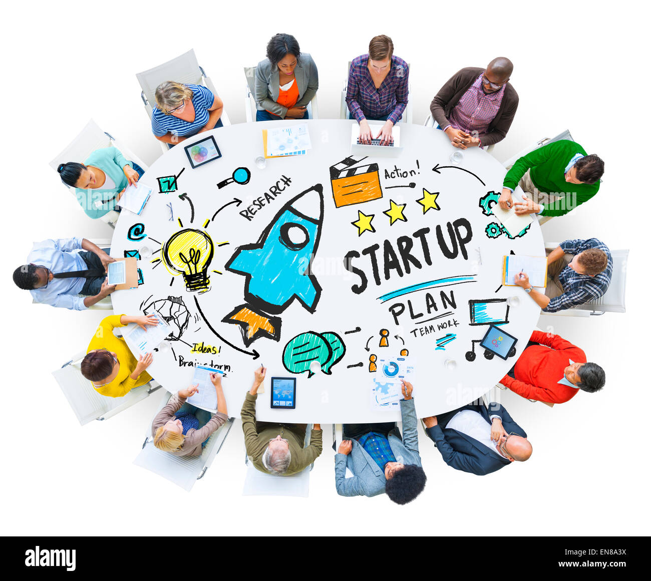 Start Up Business Launch Success People Meeting Concept Stock Photo - Alamy