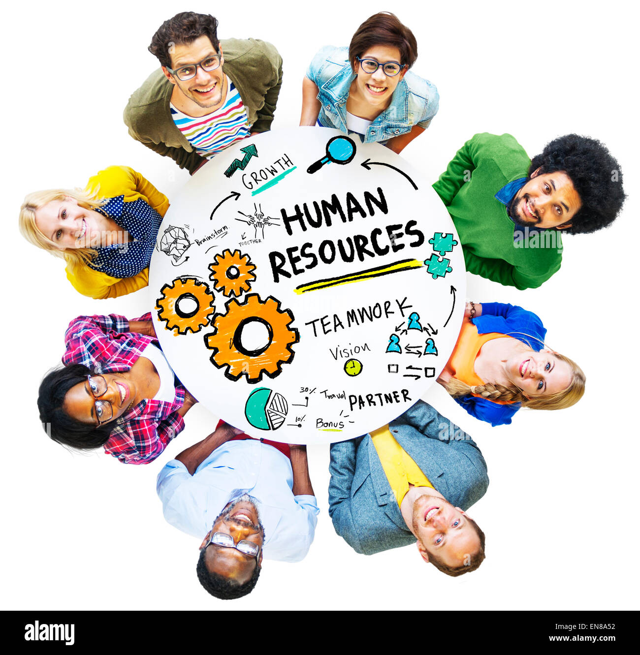 Human Resources Employment Job Teamwork People Diversity Concept Stock ...