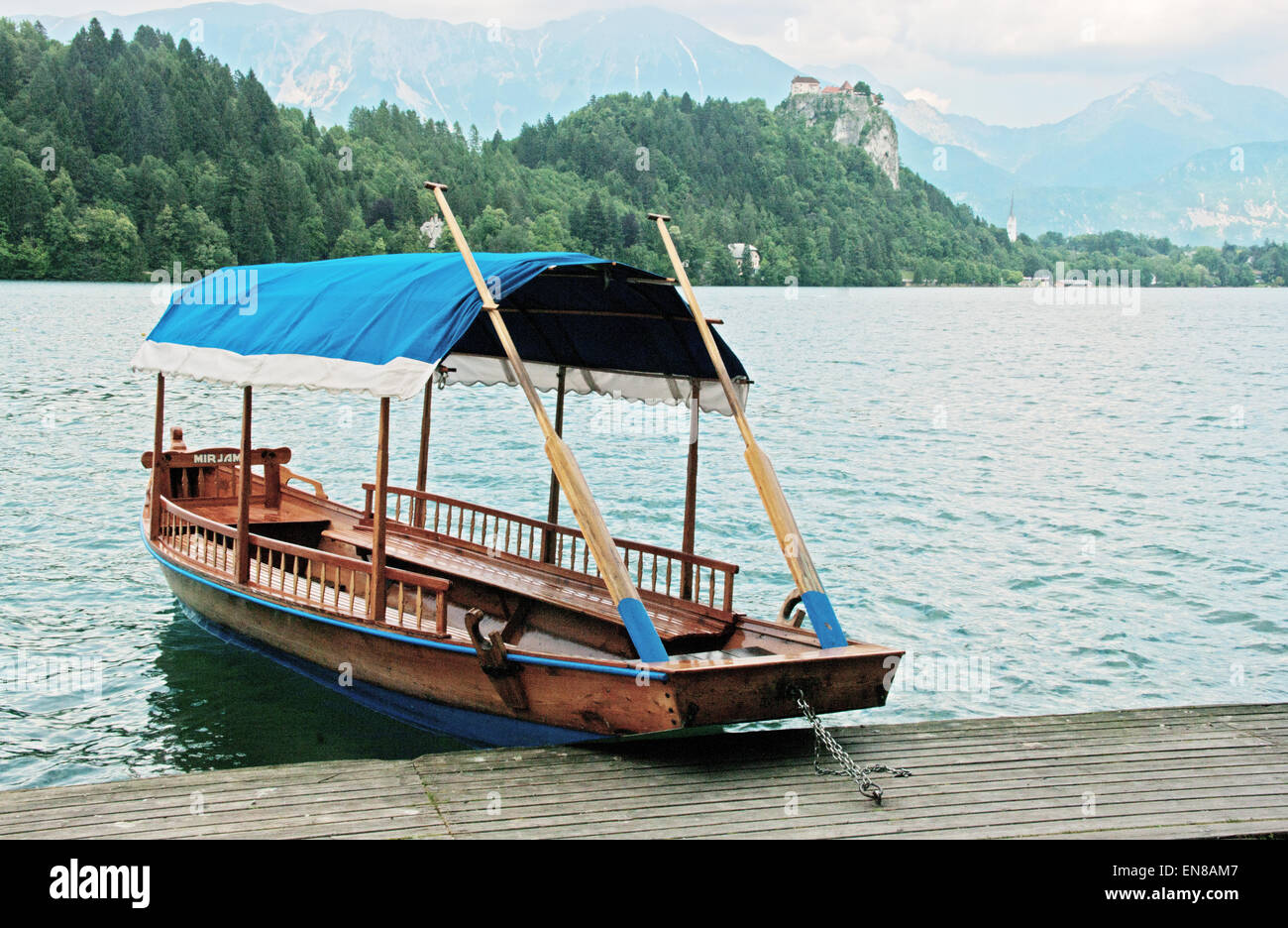 Traditional pletna boat lake bled hi-res stock photography and images ...