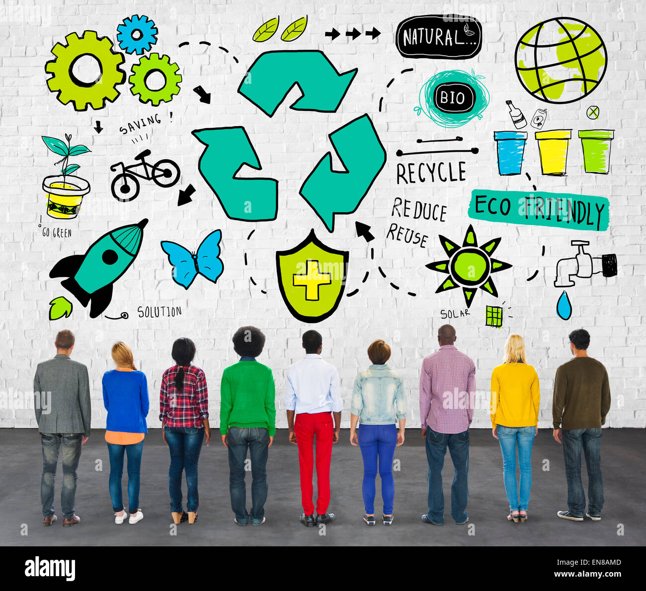 Recycle Reuse Reduce Bio Eco Friendly Environment Concept Stock Photo ...