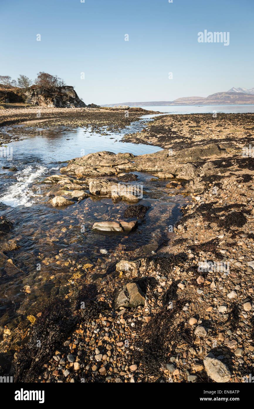 Ord beach and Cuillins on the Isle of Skye in Scotland Stock Photo - Alamy