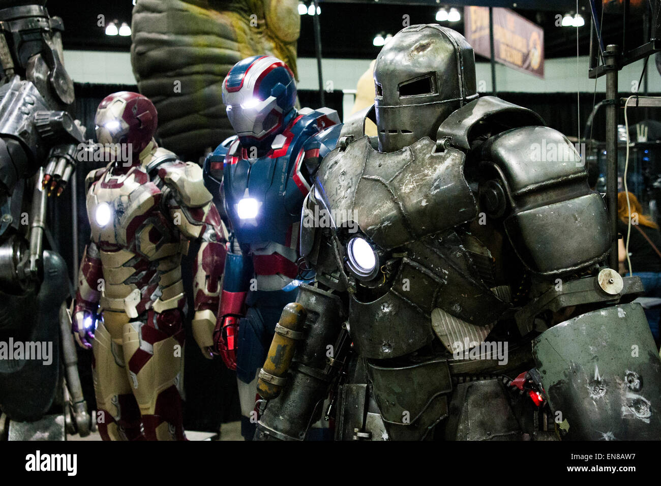 Costumes from Iron Man 2 on display at Stan Lee's Comikaze Expo in Los ...