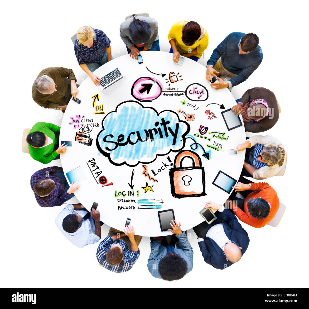 Concept technology security system Cut Out Stock Images & Pictures - Alamy