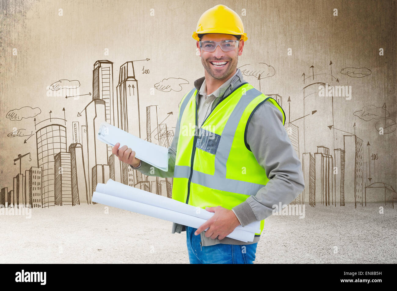 Composite image of happy architect Stock Photo - Alamy