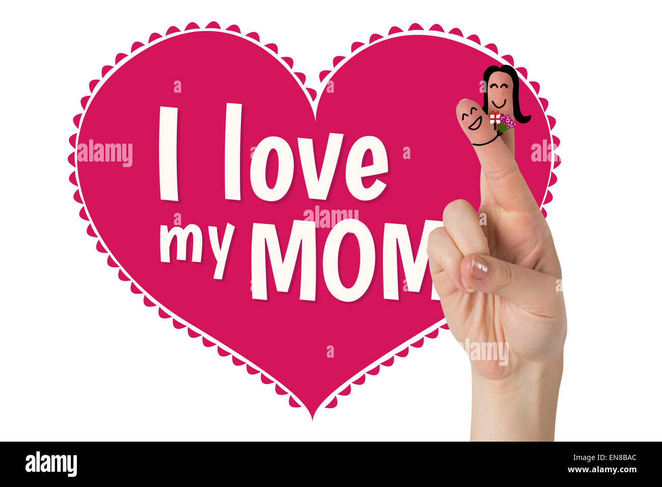 Composite image of fingers as a couple Stock Photo - Alamy