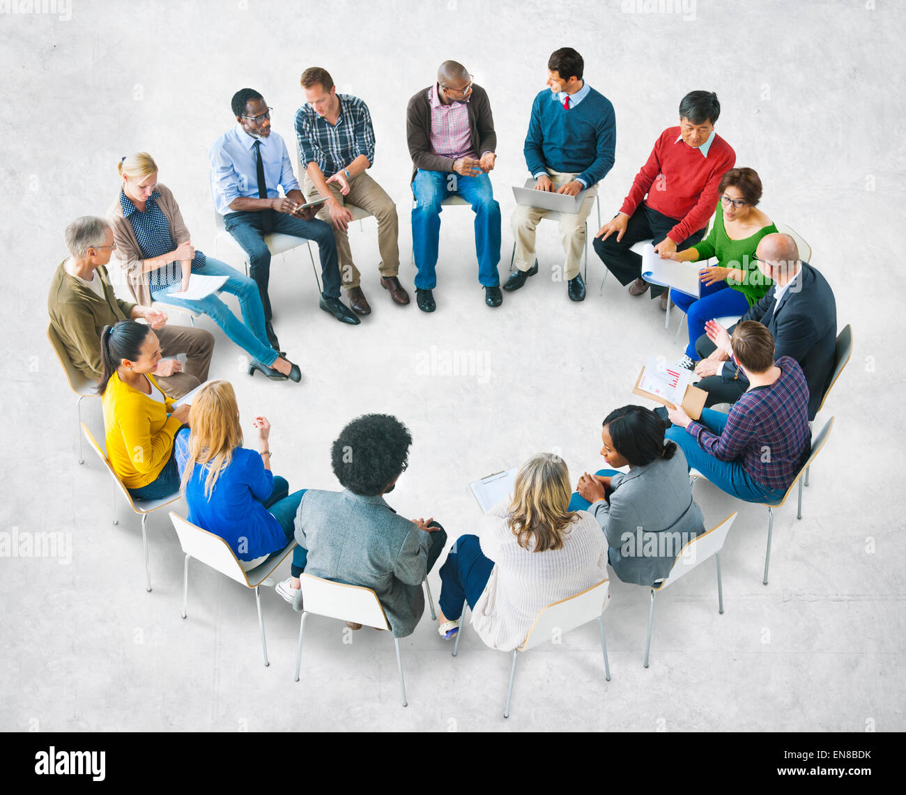 Group of Multiethnic Diverse People Brainstorming Stock Photo - Alamy