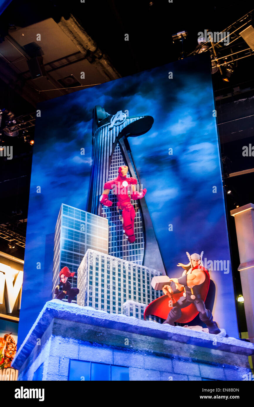 The Marvel Disney Heros game booth and display at the 2014 E3 ...