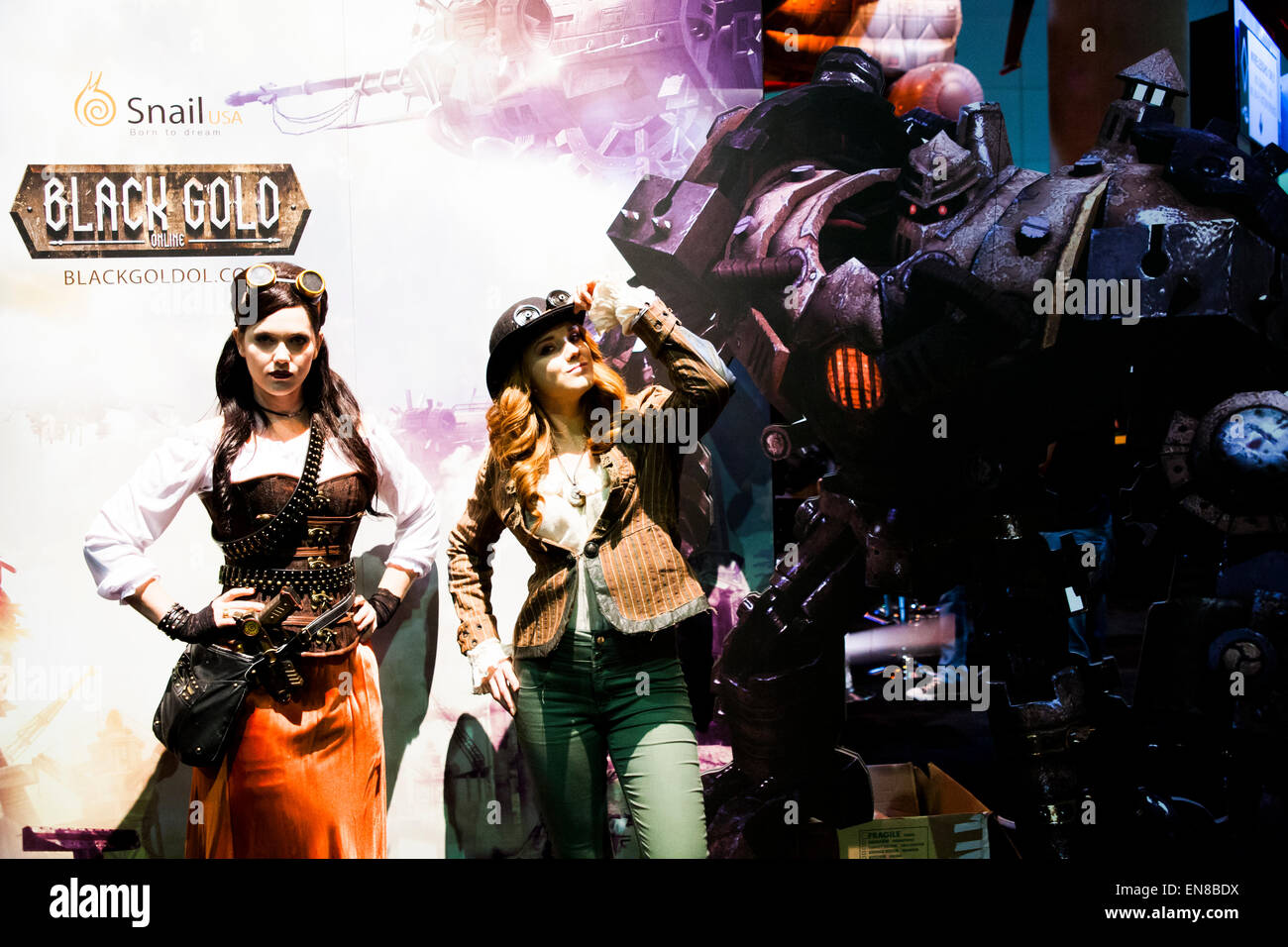 The Black Gold booth featuring character models at the 2014 E3 video ...