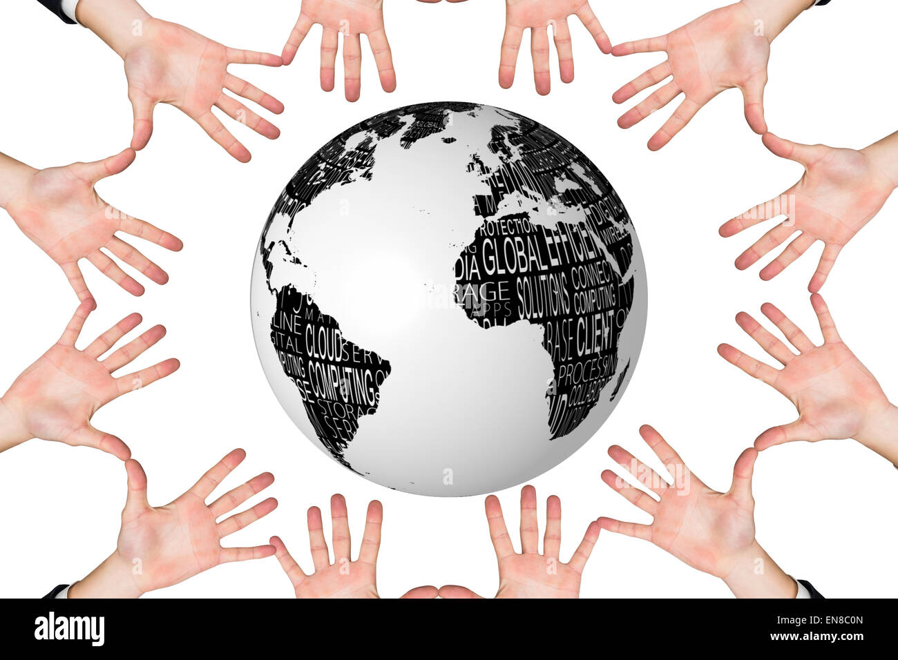 Circle hands world hi-res stock photography and images - Alamy