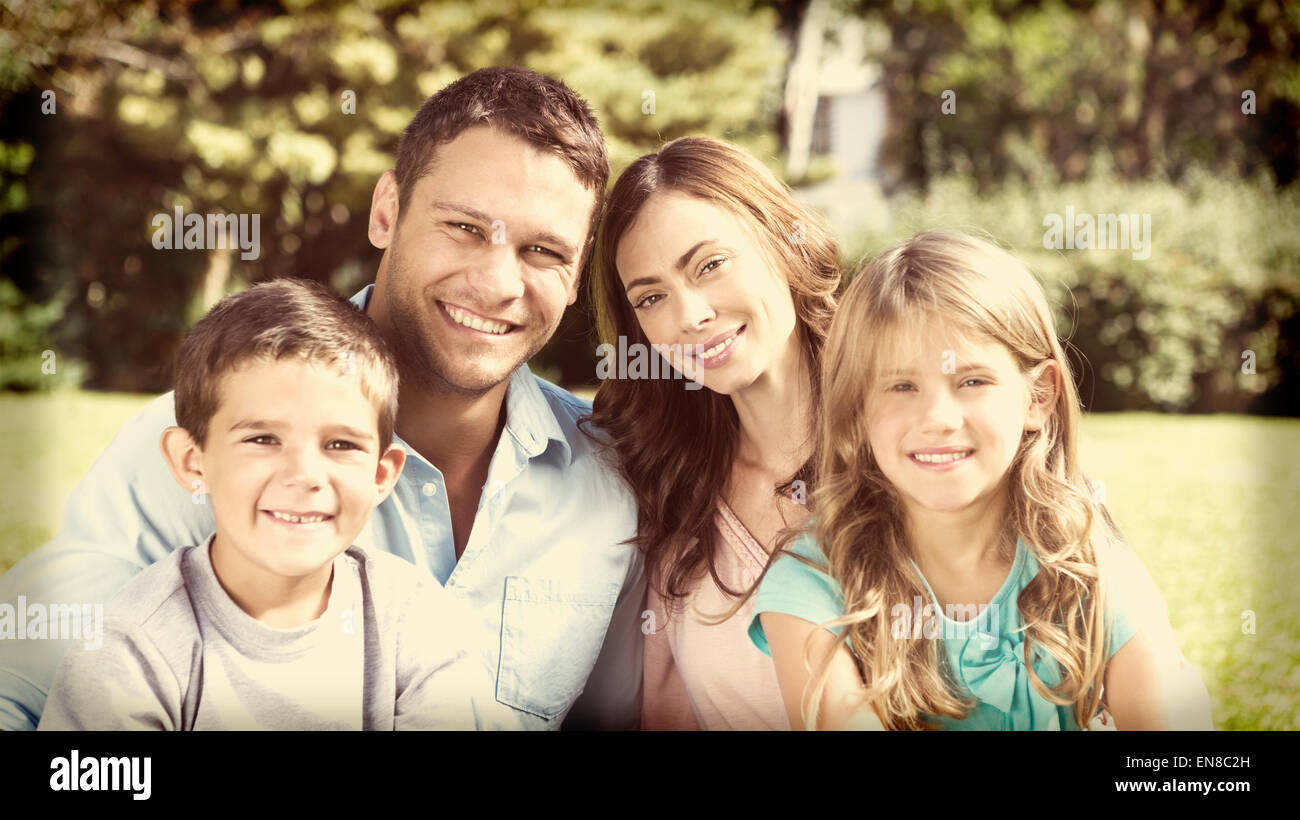 Family enjoying the sun Stock Photo - Alamy