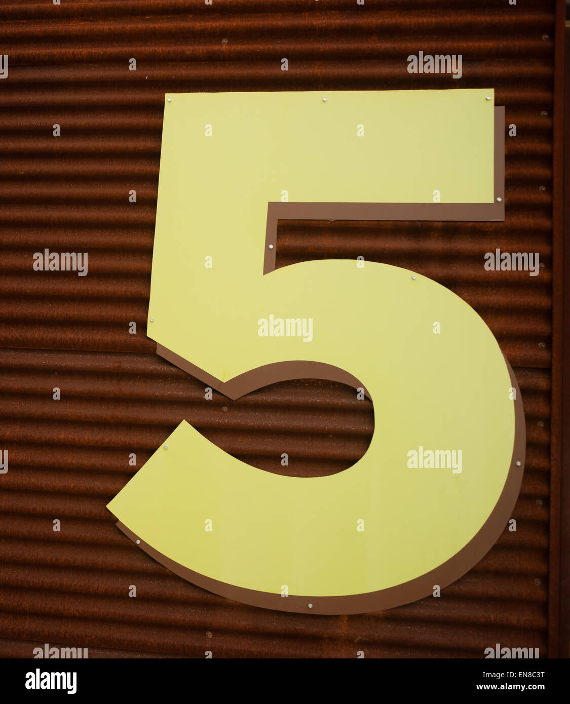 A big yellow 5 tells you which floor you parked on in the parking ...
