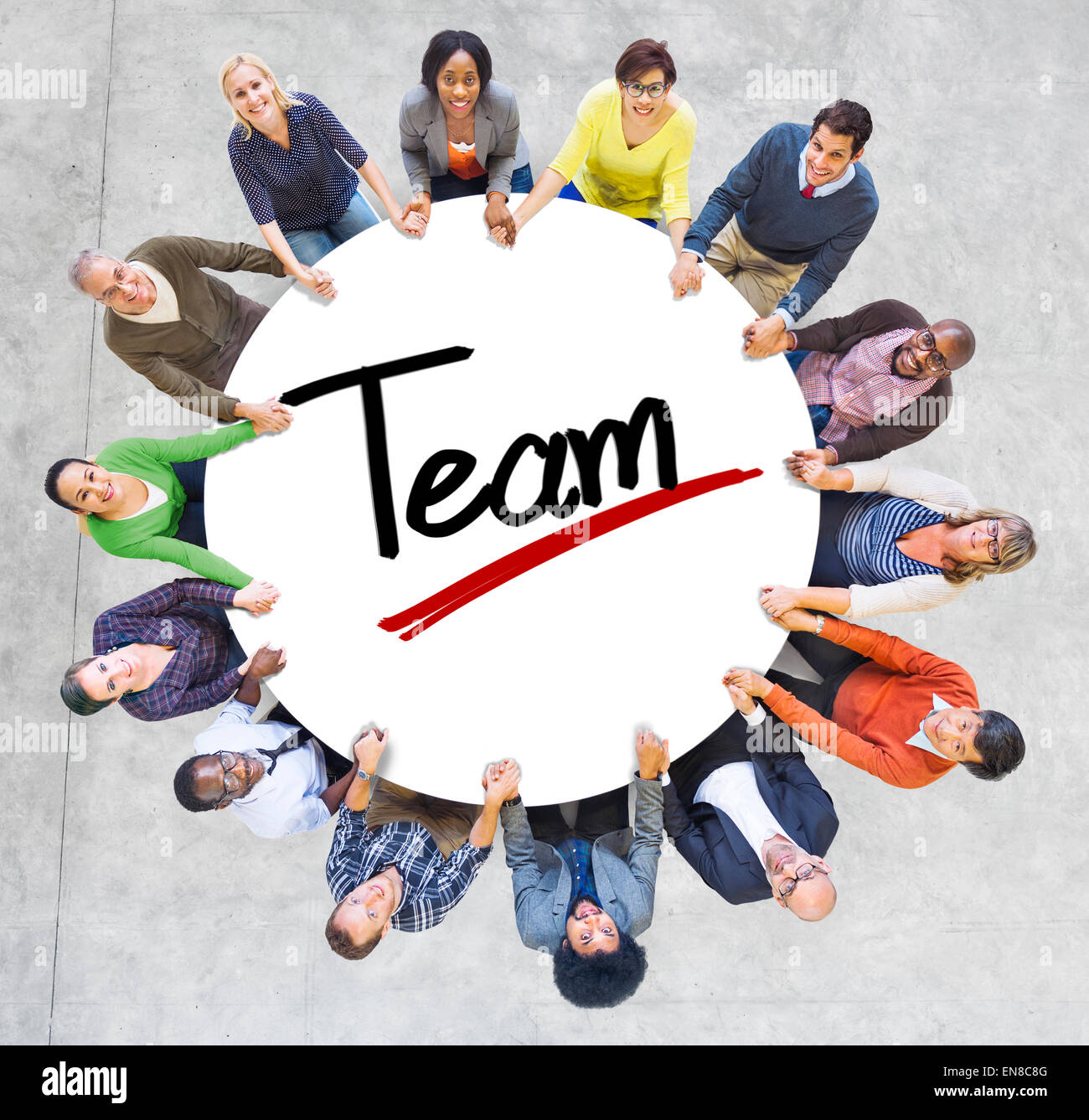 Aerial View of People and Team Concepts Stock Photo - Alamy