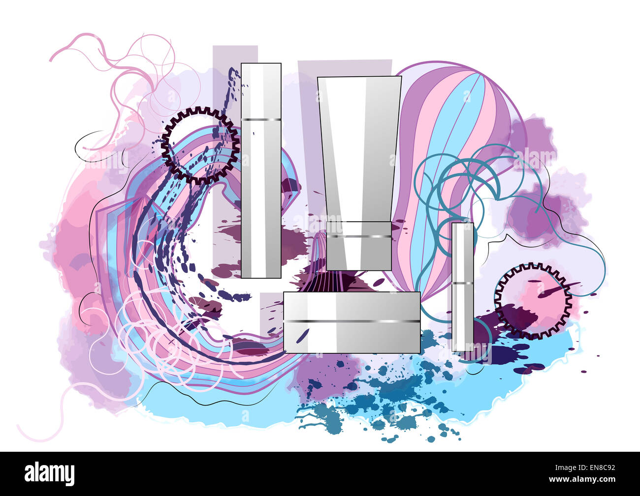 perfumes and splash Stock Photo - Alamy