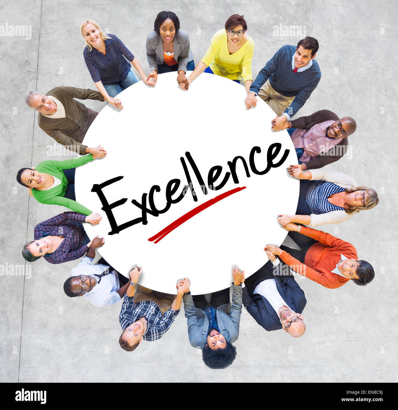 Aerial View of People and Excellence Concepts Stock Photo - Alamy