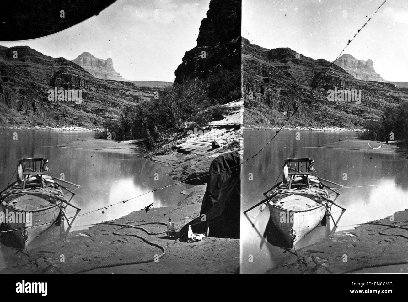 Major John Wesley Powell's boat, with the famous armchair affixed to it ...