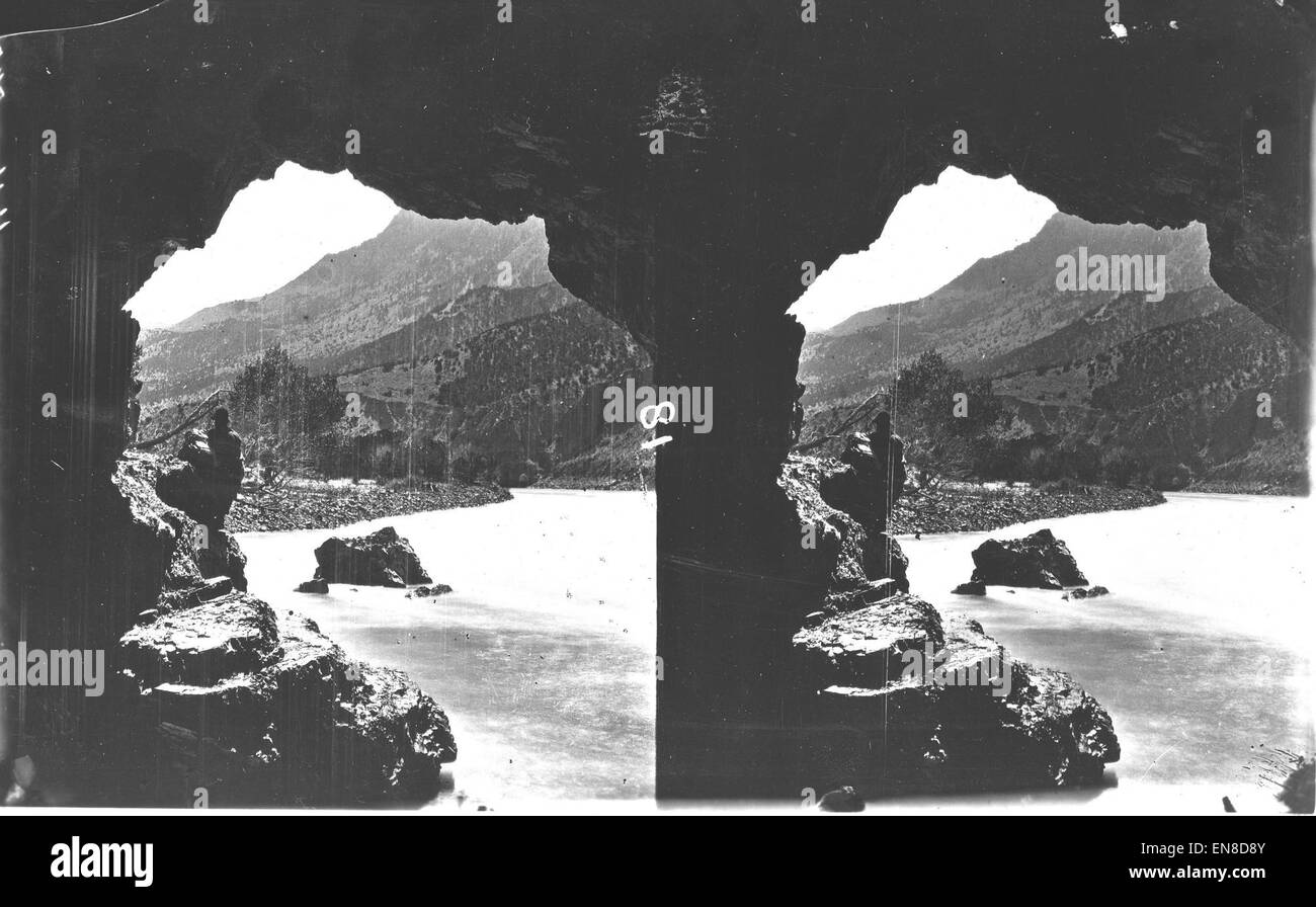 View from cave in Black and White Stock Photos & Images - Alamy