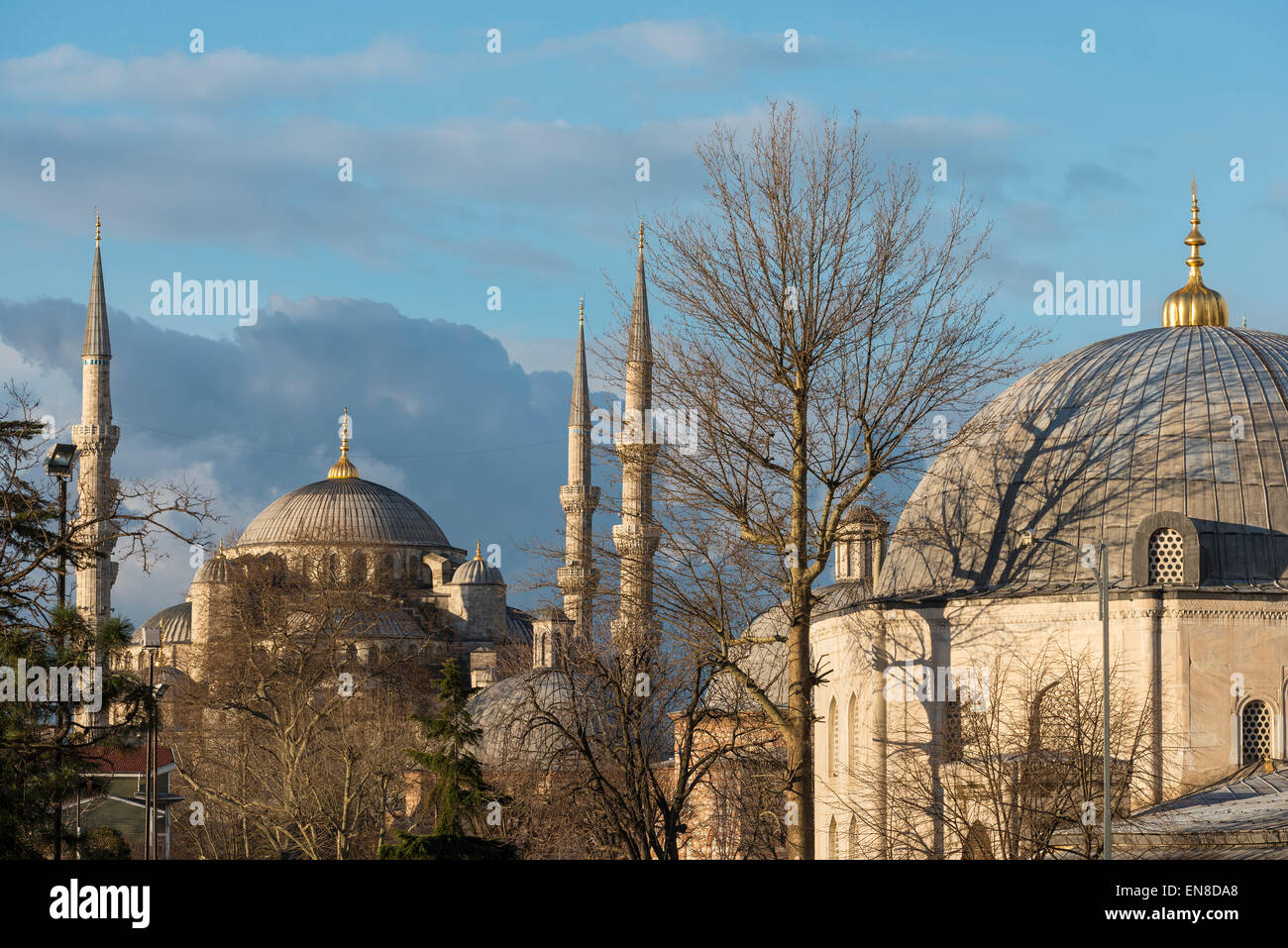 Looking down Kabasakal Cadesi past the Mousoleum of Mehmet III with ...