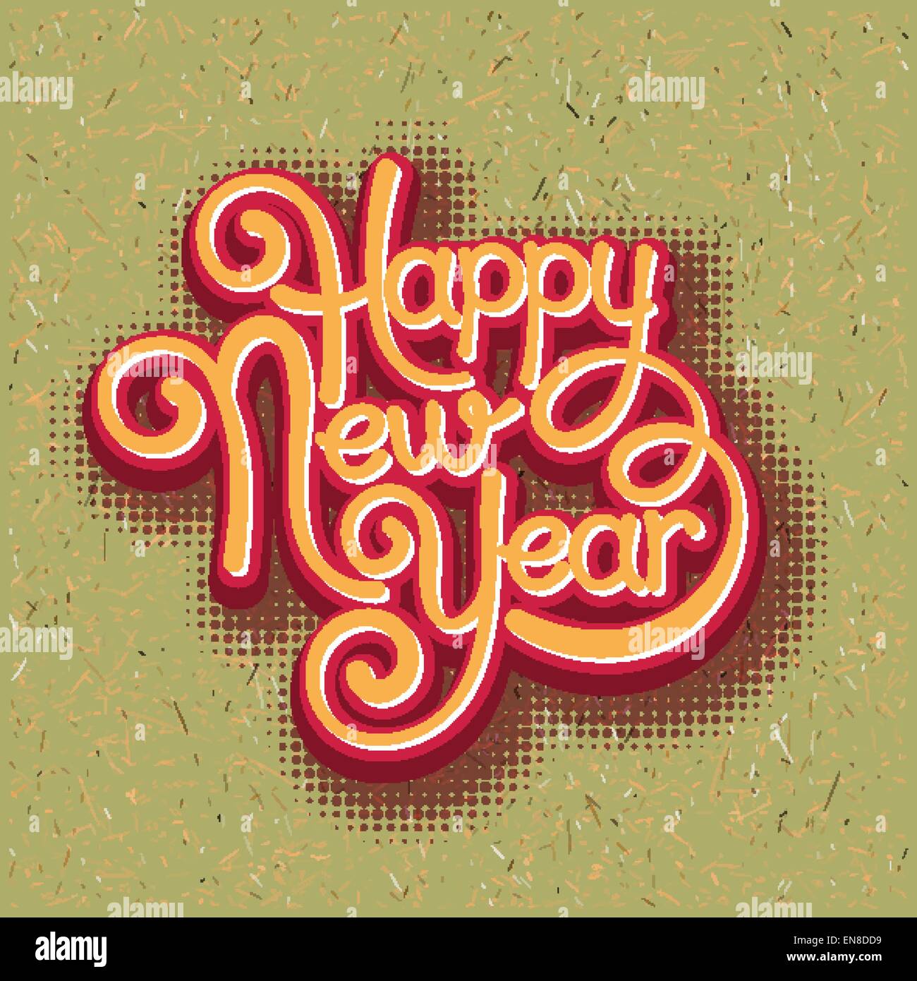 Inscription Happy New Year. Vector illustration Stock Vector Image ...