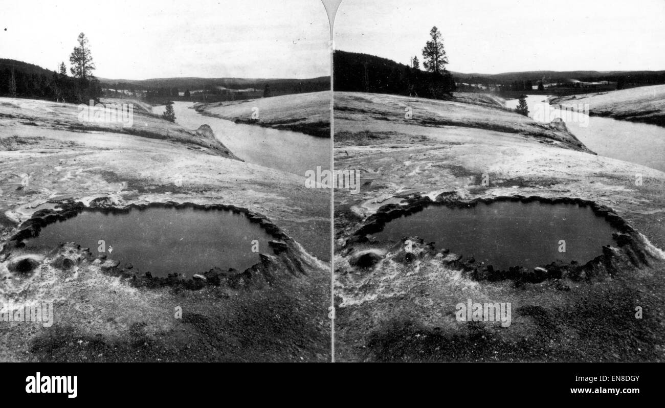 The Upper Hot Springs pools in Yellowstone National Park are a popular ...