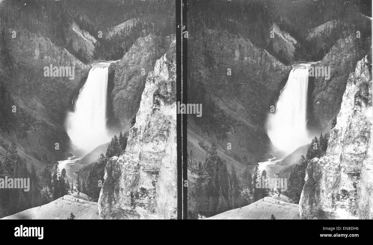 The Lower Falls of the Yellowstone River, located in Yellowstone ...