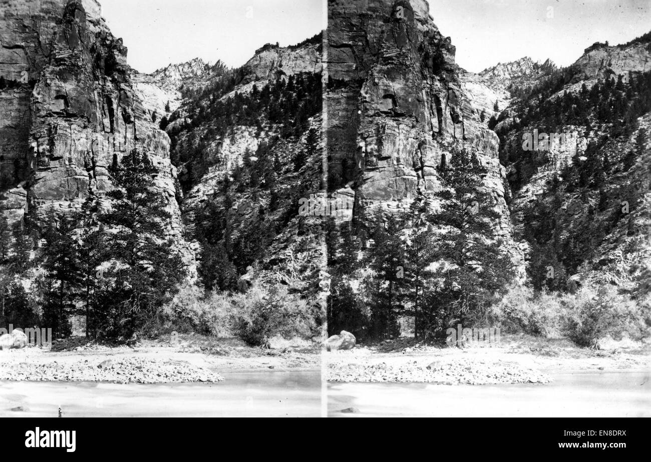 This 1871 photograph shows the center of Horseshoe Canyon, located in ...