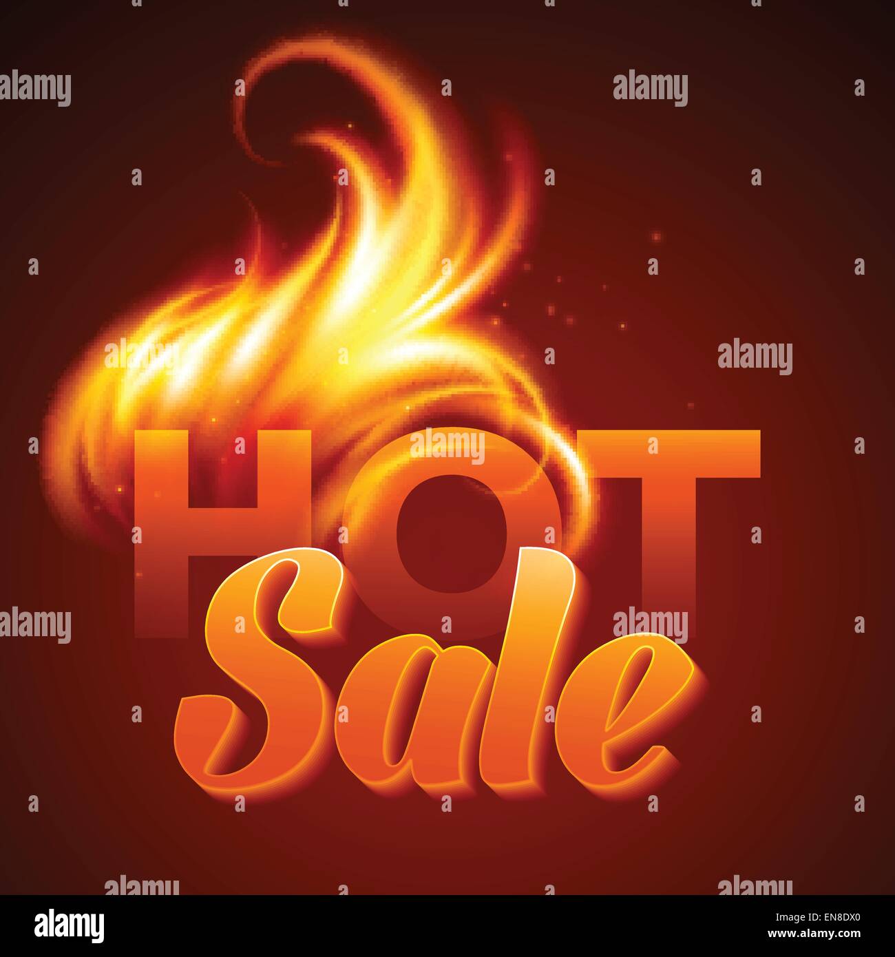 Fire realistic background. Hot sale Vector illustration EPS 10 Stock ...