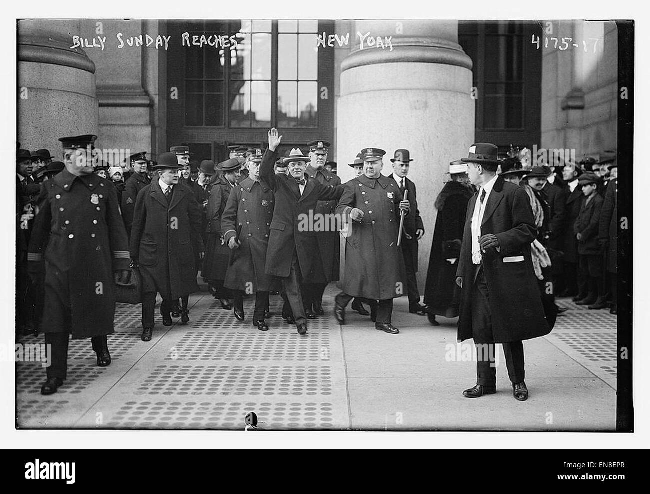 This image captures the moment Billy Sunday, the famous American ...