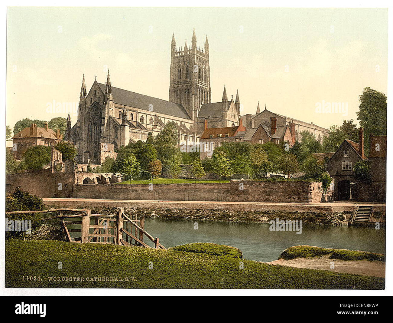 This image of the Cathedral in Worcester, England, captures the ...