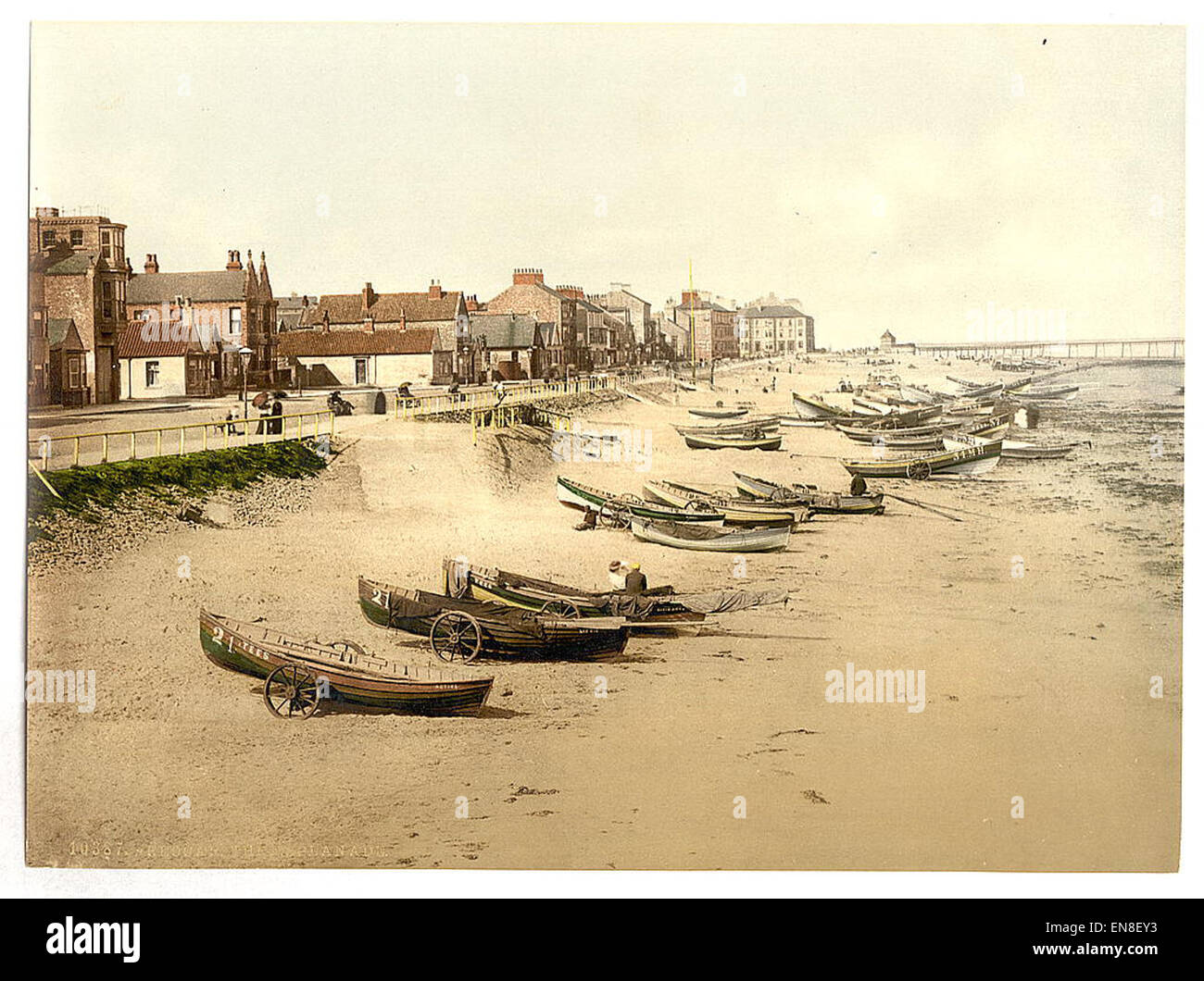 This image shows the esplanade at Redcar, a coastal town in North ...