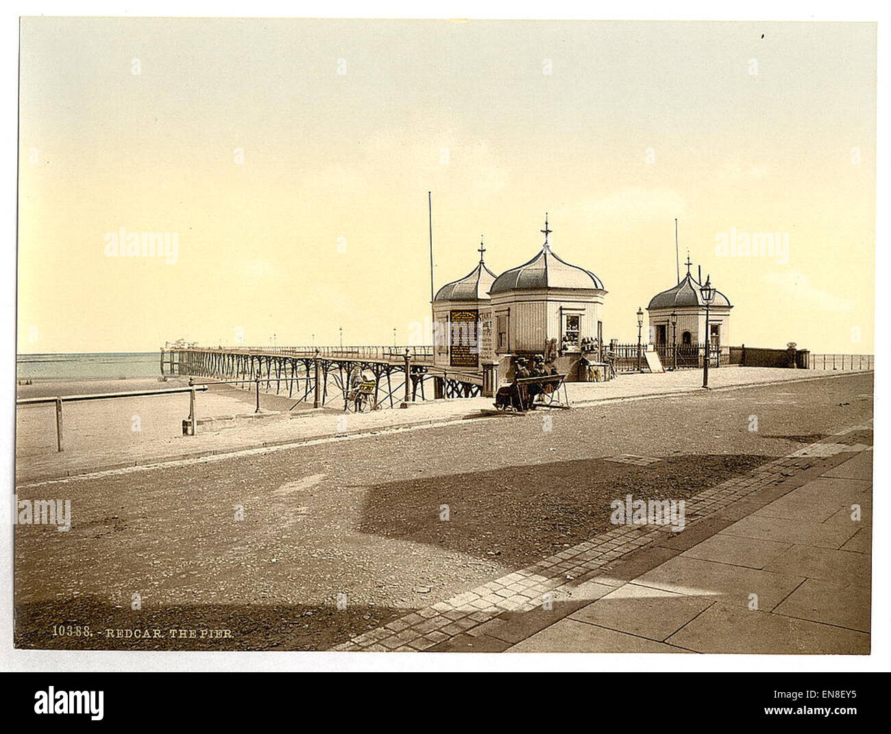 A scenic view of Redcar Pier in Yorkshire, England, showcasing the ...