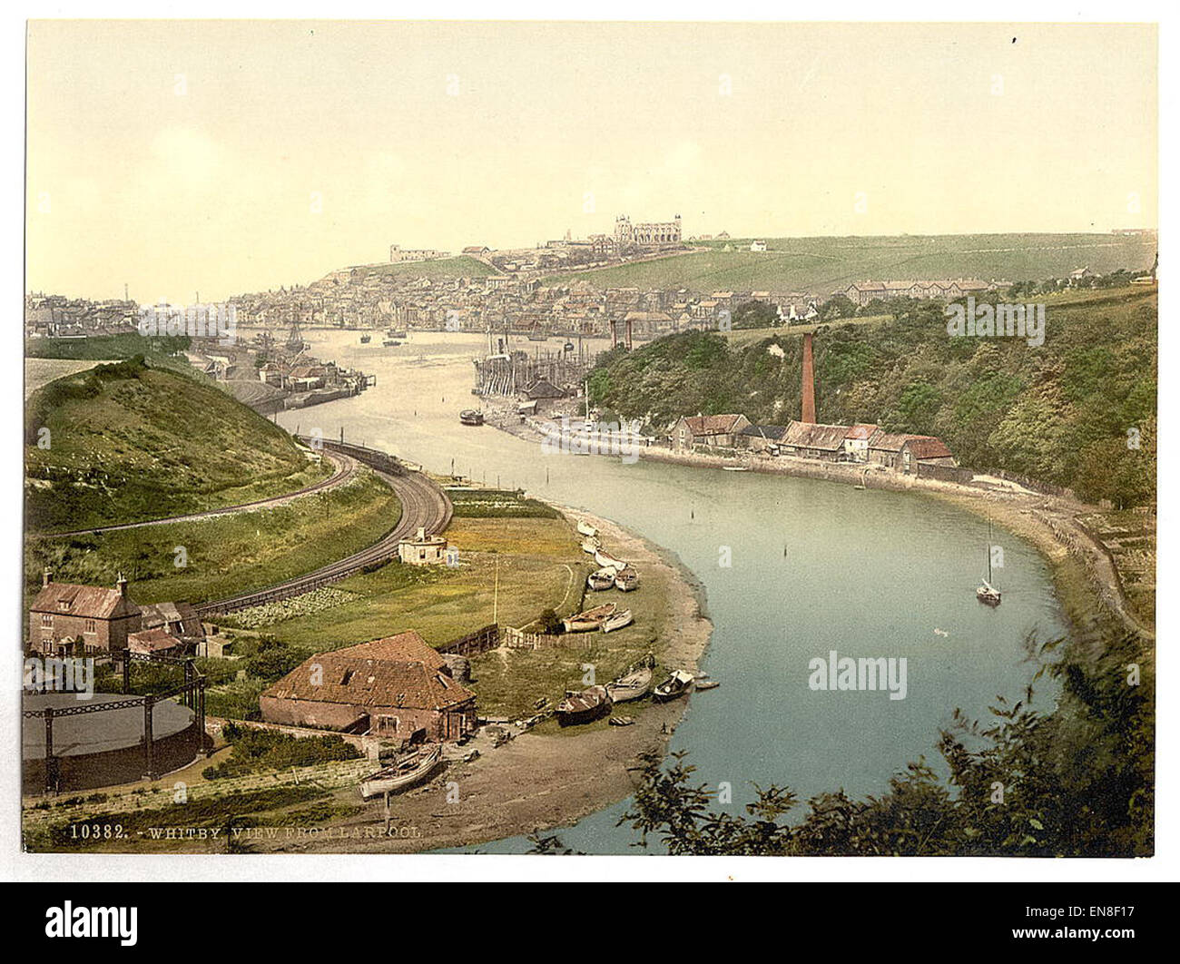 This scenic photograph captures the view of Whitby from Larpool ...