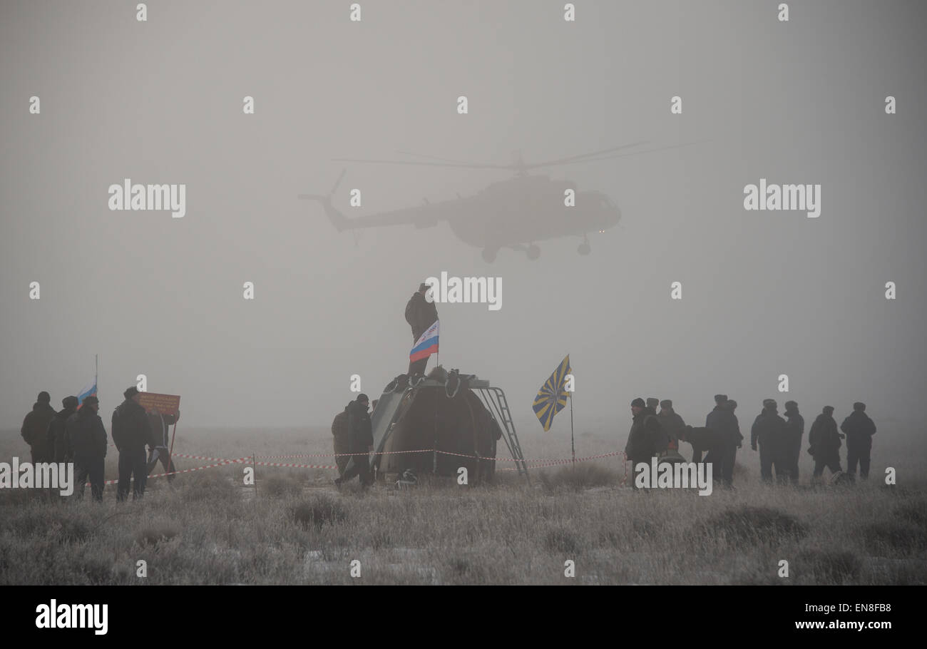 Expedition 42 crew members, including Barry Wilmore, Alexander ...