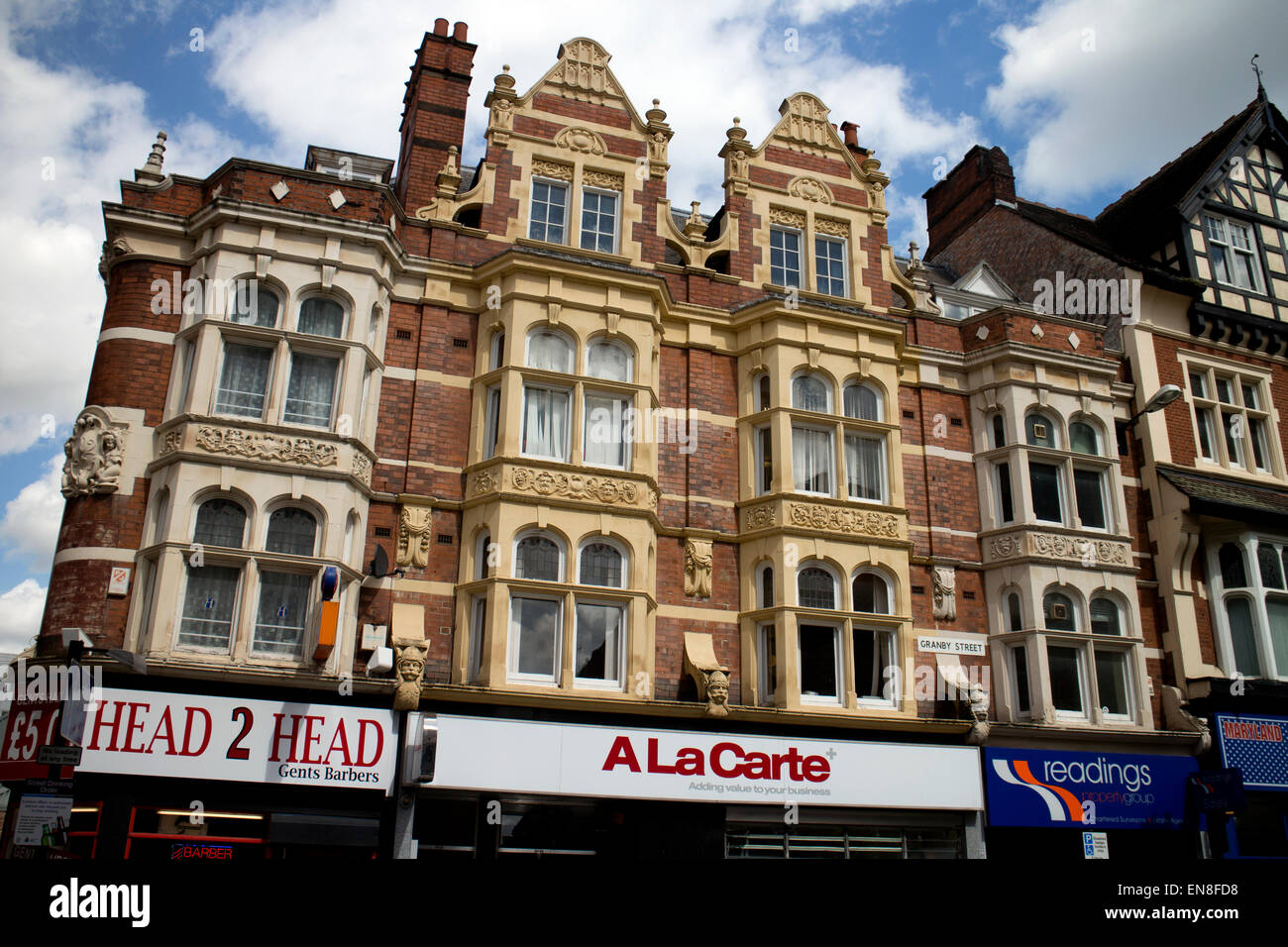 Buildings in Granby Street, Leicester, Leicestershire, UK Stock Photo ...