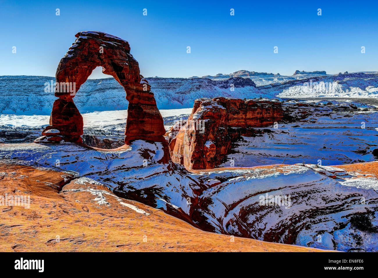 Delicate arch winter hi-res stock photography and images - Alamy