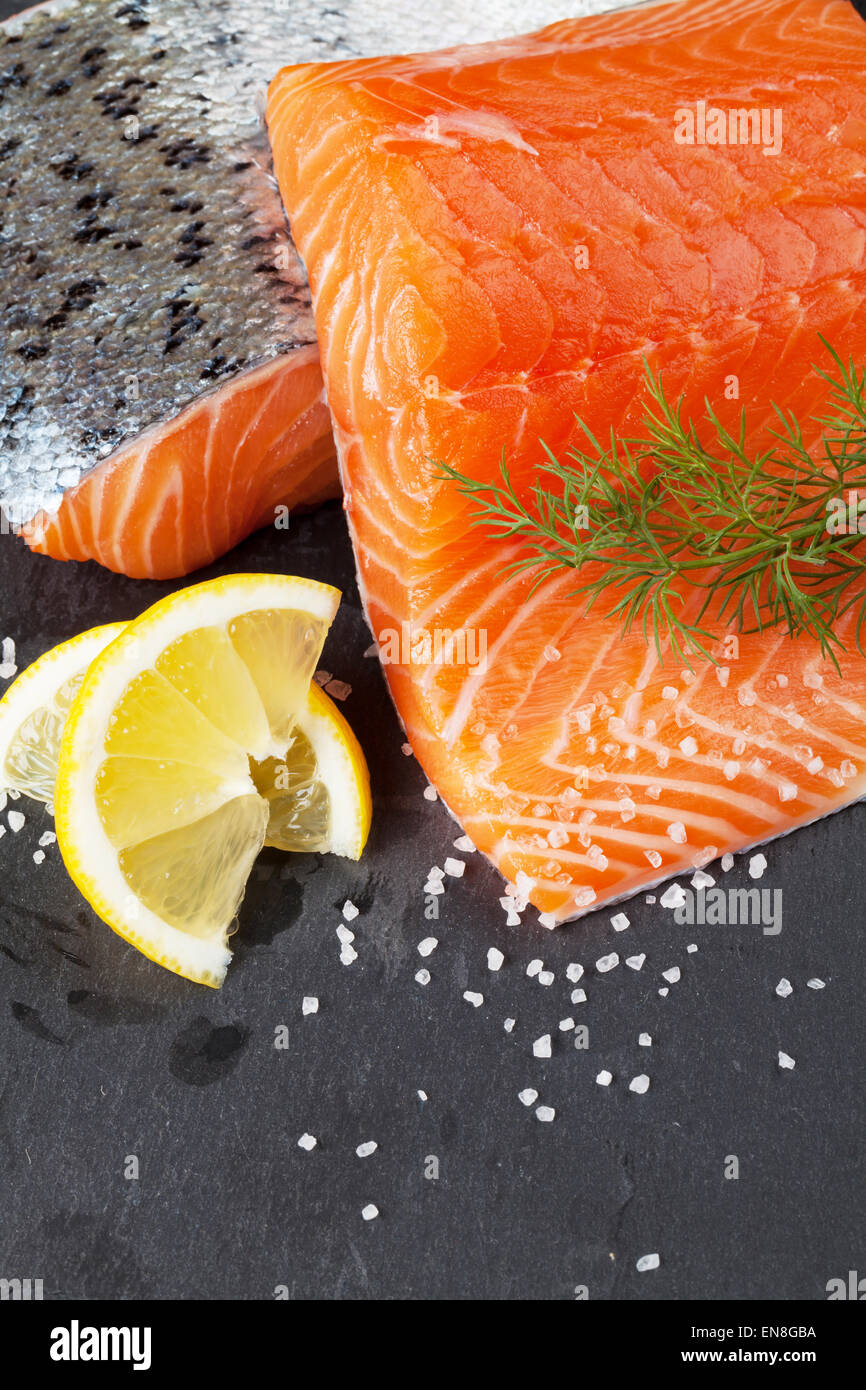 Top view on salmon hi-res stock photography and images - Alamy