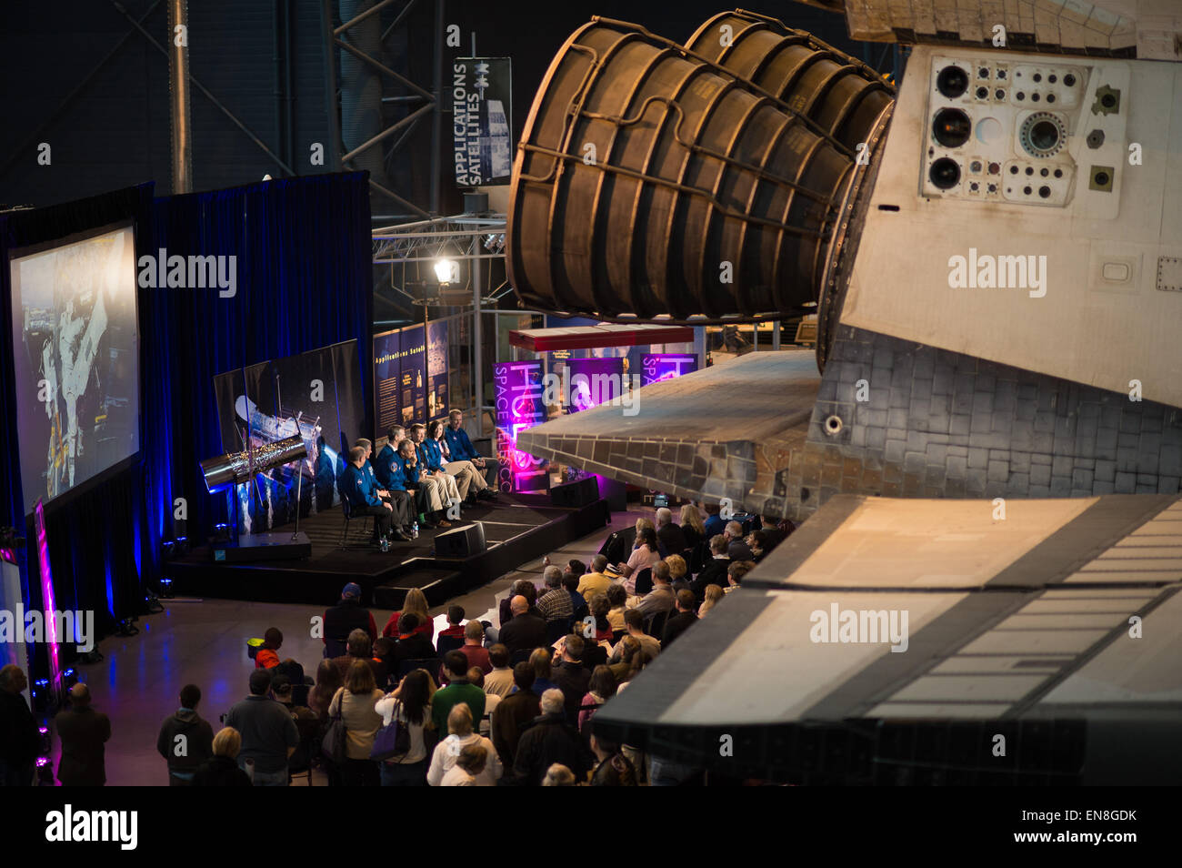 The crew of STS-125, part of the final Hubble Space Telescope servicing mission, attended a ...