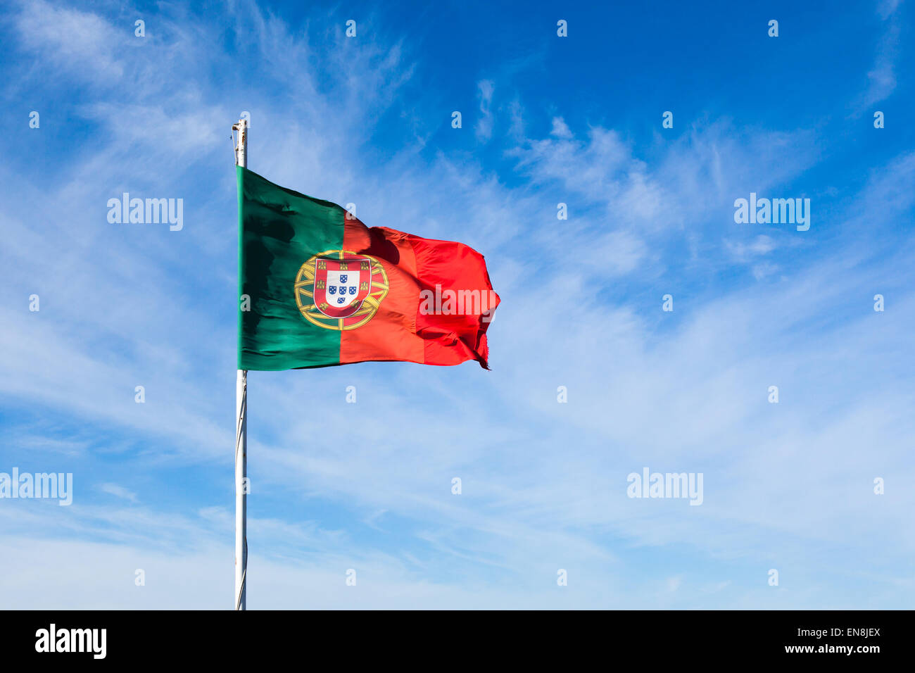 Waving flag portugal hi-res stock photography and images - Alamy