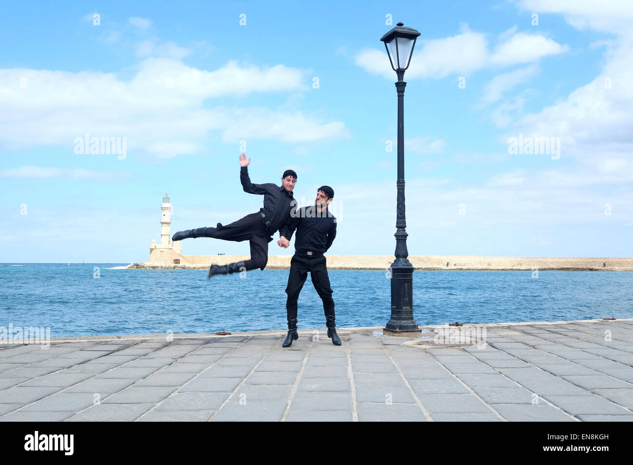 Pentozali, the Traditional Dance of Crete, Chania,Greece Stock Photo ...